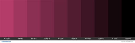 Shades Of Pantone 17 2031 2001 Fuchsia Rose Color C74375 Hex Pantone