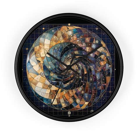 Cosmic Fibonacci Sequence Wall Clock Vintage Style Wall Art
