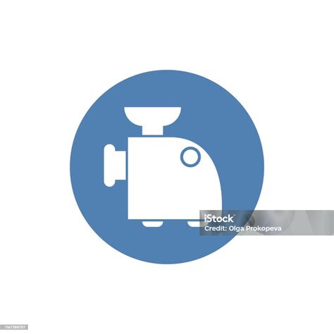 고기 분쇄기 아이콘 벡터 전기 광부 솔리드 플랫 기호 흰색에 고립 된 그림 로고 그림 고기에 대한 스톡 벡터 아트 및 기타