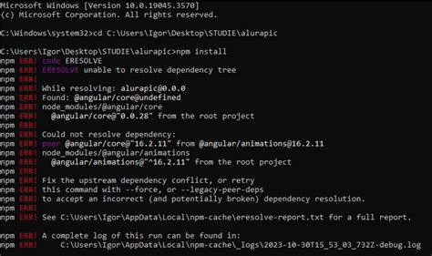 Erro Npm Install Na Pasta Alurapic Cypress Automação De Testes E2e Alura Cursos Online