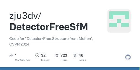 Github Zju3dvdetectorfreesfm Code For Detector Free Structure From Motion Cvpr 2024