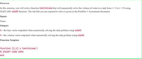 Overvew In This Exercise You Will Write A Function Chegg Com
