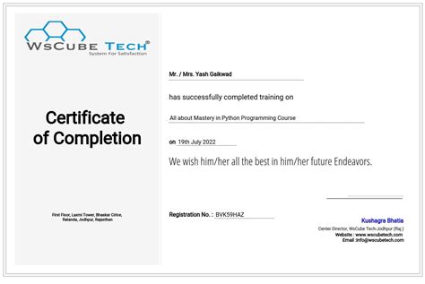 Yash Gaikwad On Linkedin Successfully Completion Of Training On Python