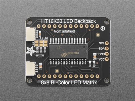 Adafruit Bicolor LED Square Pixel Matrix With I C Backpack Qwiic