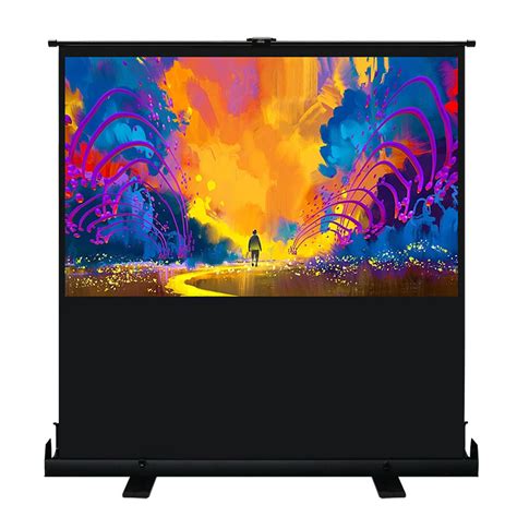 중국 43 100 Floor Pull Up 프로젝션 스크린 공급자 제조업체 공장 직접 가격 Huinuo