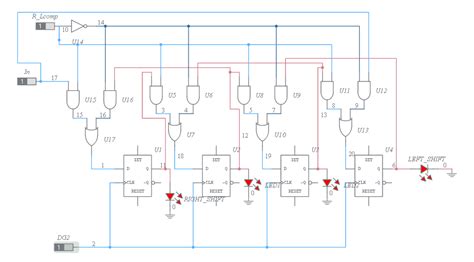 4 Bit Bi Directional Shift Register Multisim Live