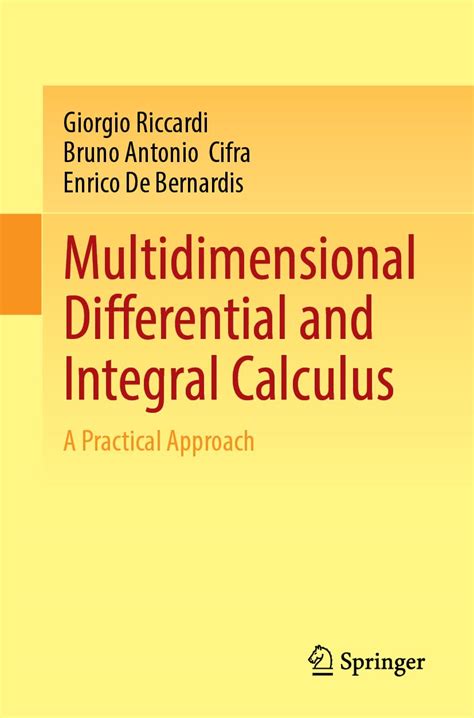 Multidimensional Differential And Integral Calculus A Practical Approach Riccardi Giorgio