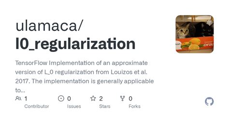 Github Ulamacal0regularization Tensorflow Implementation Of An Approximate Version Of L0