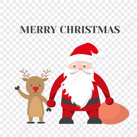 만화 벡터 산타 클로스 크리스마스 사슴 눈 일러스트삽화선물 Png 일러스트 무료 다운로드 Lovepik