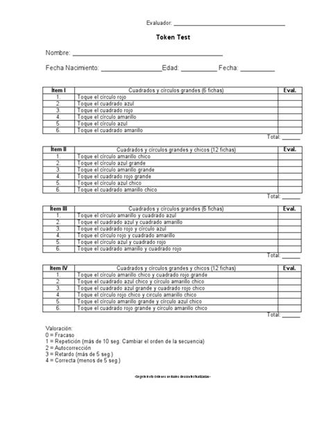 Token Test Pdf