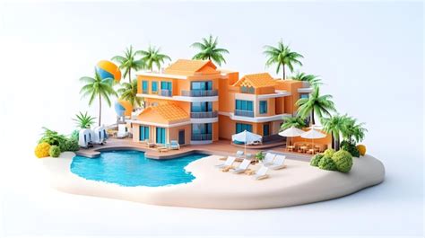 3d icon as ai algorithm and holiday resort concept as an ai algorithm icon paired with a holiday