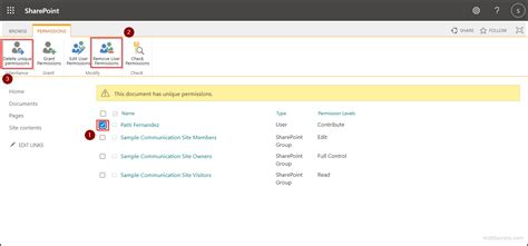 How To Manage Unique Permissions In Sharepoint Online
