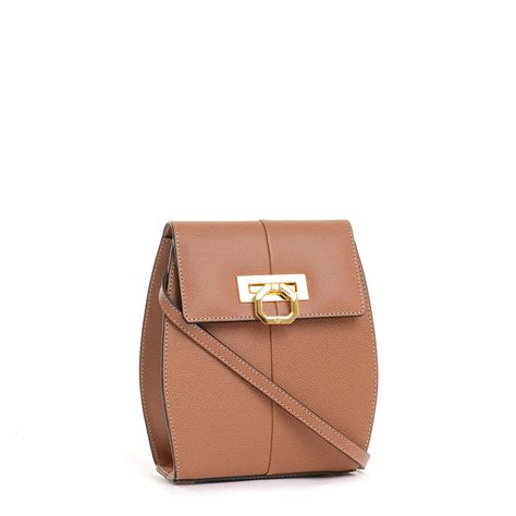 Valentina Leather Handbag Tan Carbotti