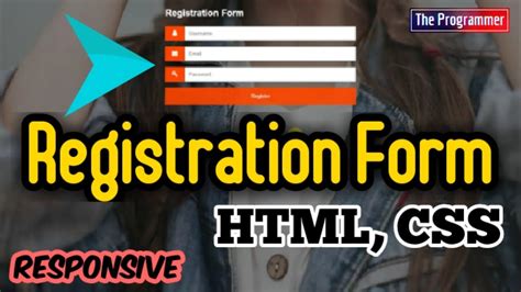 how to create registration form in html css registration form kaise banye by the programmer