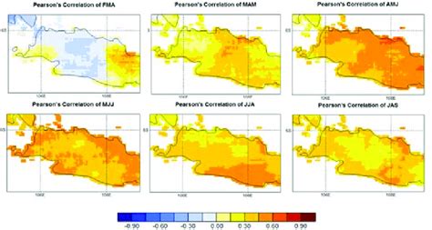 pearson correlation as skill map of cpt model download scientific