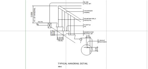 Autocad Download Typical Handrail Detail Dwg Drawing Thousands Of Free Cad Blocks
