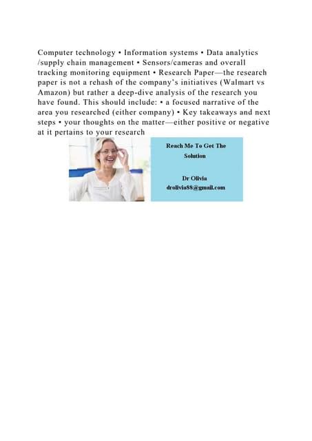 Computer Technology Information Systems Data Analytics Supply C Docx