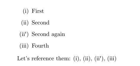 cross referencing enumitem how to put a prime into certain