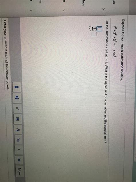 Solved Express The Sum Using Summation Notation 7² 2² 3²