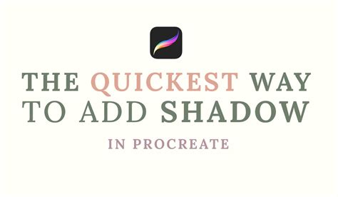 the quickest way to add shadow in procreate step by step video