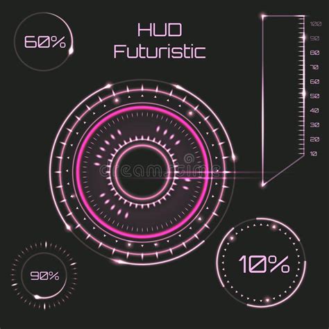 Abstract Future Concept Vector Futuristic Blue Virtual Graphic Touch User Interface Hud For