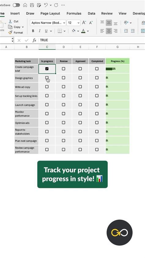 Excel Challenge 29 How To Make An Excel Progress Bar Goskills In