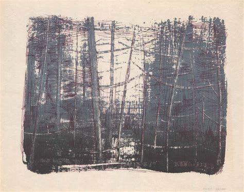 Trees By Peter Markgraf 21 X 26 Inches Original Serigraph Signed