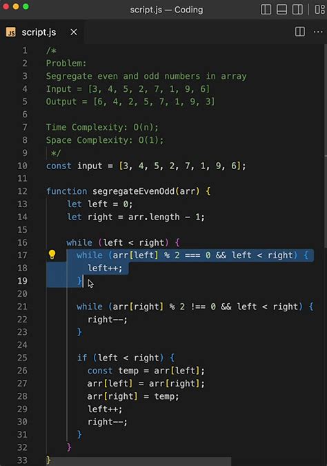 🔥 Segregate Even And Odd Numbers In An Array 🚀 Javascripts Coding Arrays Javascript Youtube