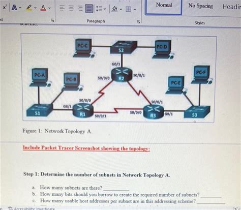 Solved Figure 1 Network Topology A Include Packet Tracer