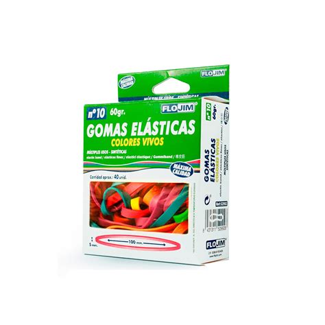Gomas Elásticas Nº 6 En Caja 30 Gr Colores