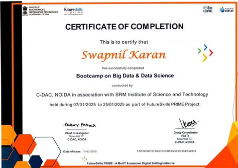 Bigdata Datascience Futureskillsprime Cdac Srmist Machinelearning