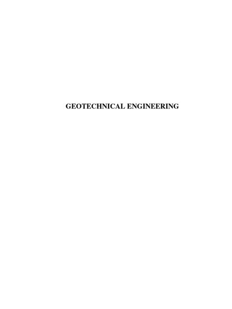 1 Geotechnical Engineering Pdf
