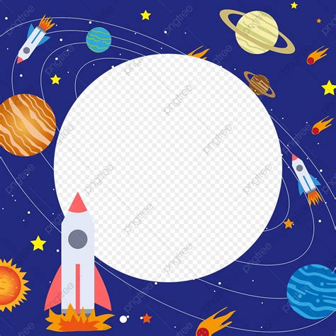 푸른 우주 별 일러스트이 빛나는 우주선 테두리 일러스트 불 하늘 로켓 선 행성 만화 우주선 Png 일러스트 및 Psd 이미지 무료 다운로드 Pngtree