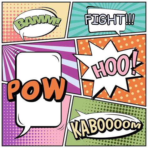 추상 창조적인 개념 벡터 만화 팝 아트 스타일 빈 구름 기둥과 고립된 점 배경 레이아웃 템플릿 판매 배너 빈 연설 거품 그림 하프톤 책 디자인에 대 한 스톡 벡터