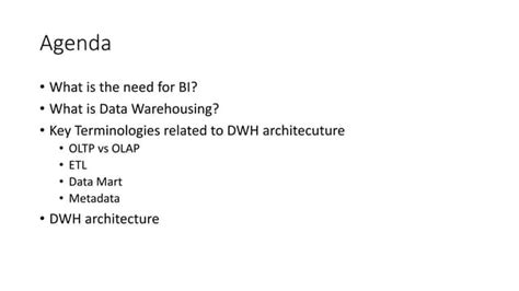 Lecture 1data Warehousing Overviewpdf