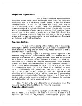 Xtc A Practical Topology Control Algorithm For Ad Hoc Networks Synopsis PDF