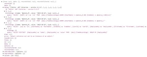 Searchpanes With Asp Net7 Core Object Reference Not Set To An Instance Of An Object