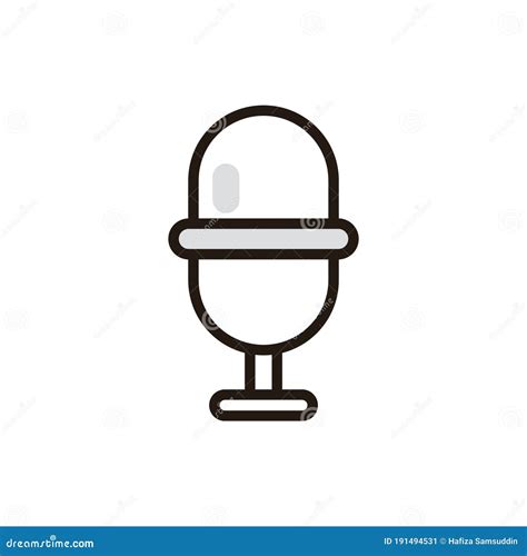 Microphone Record Button Vector Illustration Decorative Design Stock Vector Illustration Of