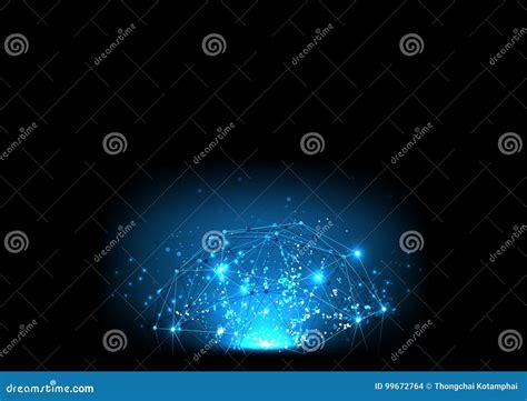 Vector Polygon Background Abstract Technology Communication Data Stock Vector Illustration Of