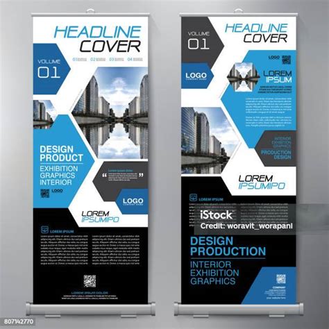 비즈니스 롤업 됩니다 Standee 디자인입니다 배너 템플릿입니다 개념에 대한 스톡 벡터 아트 및 기타 이미지 개념 개념과 주제 광고 Istock