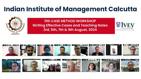 Case Method Workshop August 2024 Iim Calcutta