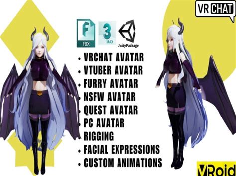 Model Custom Sfw Nsfw Furry Vrchat Avatar With High Quality Texture