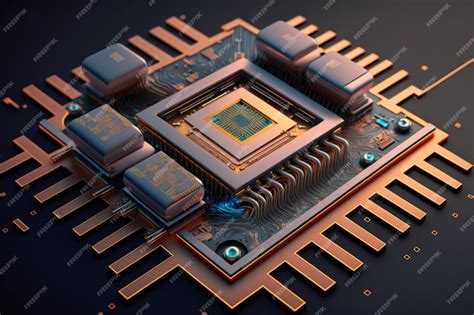 Premium Ai Image Complex And Detailed Internal Structure Of Microchip