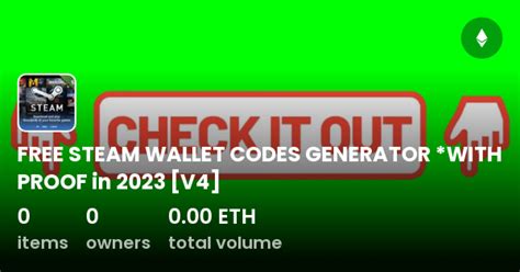 Free Steam Wallet Codes Generator With Proof In 2023 V4 Collection Opensea