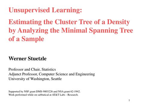Ppt Unsupervised Learning Estimating Cluster Tree From Sample Data Powerpoint Presentation