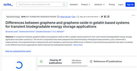 Differences Between Graphene And Graphene Oxide In Gelatin Based Systems For Transient