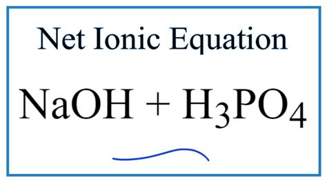 Net Ionic Equation NaOH HCl NaCl H2O