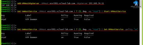 VMWare Powercli Time Configuration NTP Network Time Protocol On