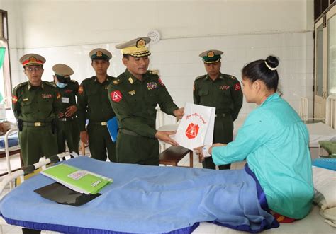 တပ်မတော်ဆေးရုံများ၌ တက်ရောက်ဆေးကုသမှုခံယူနေသူများအား သွားရောက် ကြည့်ရှုအားပေး Myawady Webportal