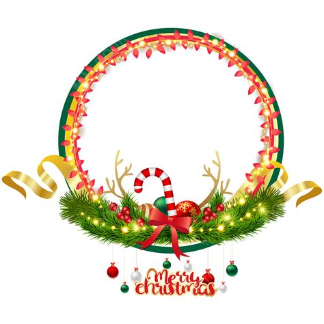 Christmas Social Media Avatar Decorative Border Merry Christmas Christmas Avatar Border Png